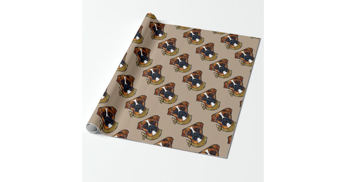 Boxer Dog Wrapping Paper | Zazzle