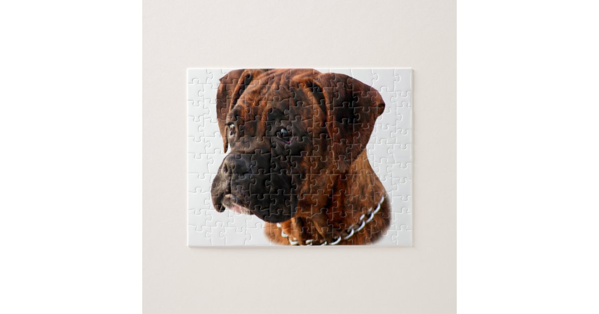 Boxer puppy Dog Jigsaw puzzle | Zazzle