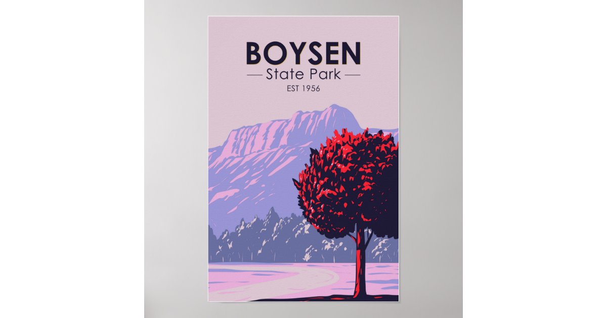 Boysen State Park Wyoming Vintage Poster | Zazzle