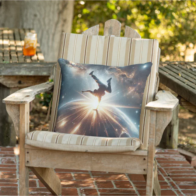 Breakdancer in action, Ai, Action in the Galaxy Cushion | Zazzle