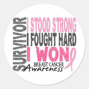 Survived Breast Cancer Stickers | Zazzle AU
