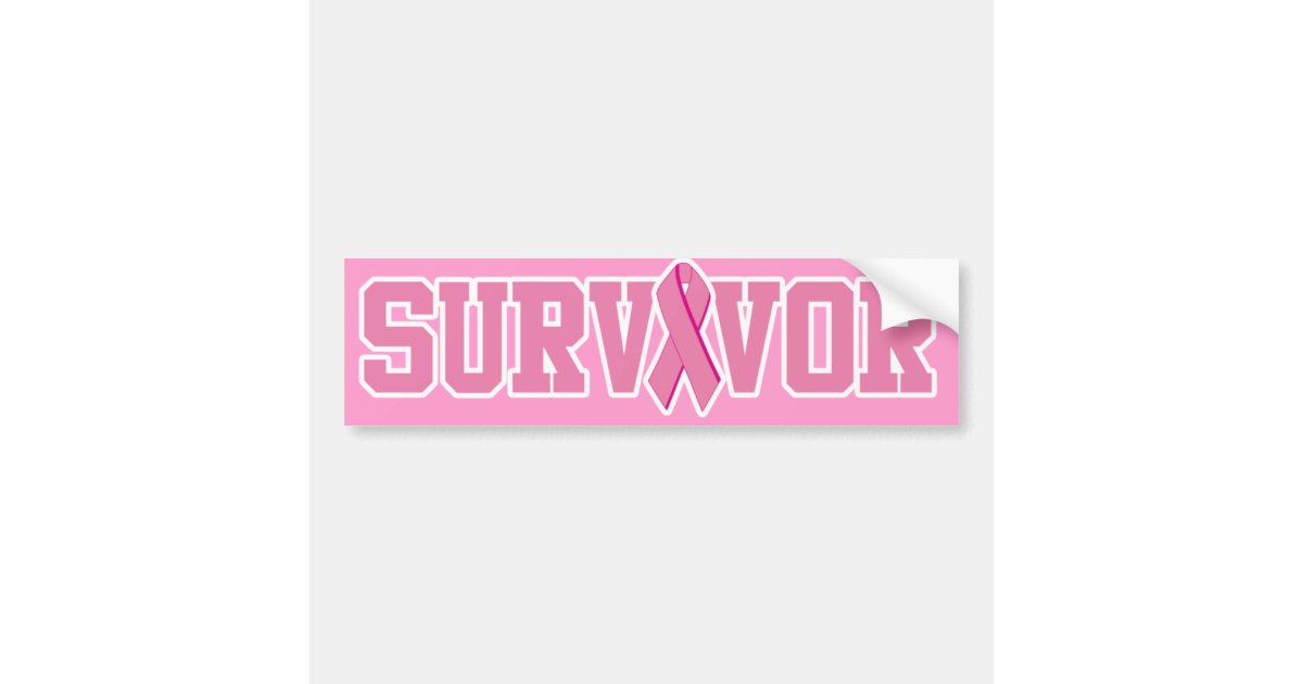 Breast Cancer Survivor Bumper Sticker | Zazzle