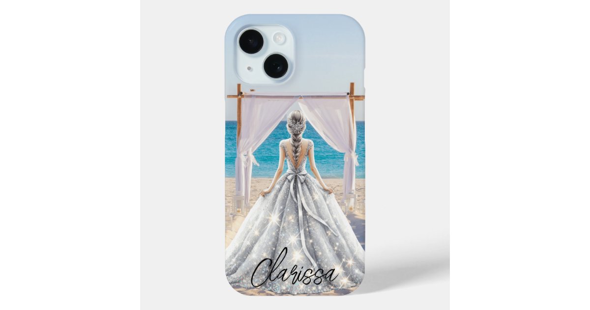 Bride Wedding Day Beach Wedding Fancy Gown Bridal Case-Mate iPhone Case ...
