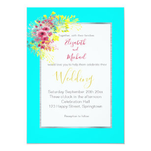 Blue And Silver Wedding Invitations | Zazzle.com.au
