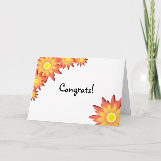 Bright Sunflower Congratulations Card | Zazzle.com.au