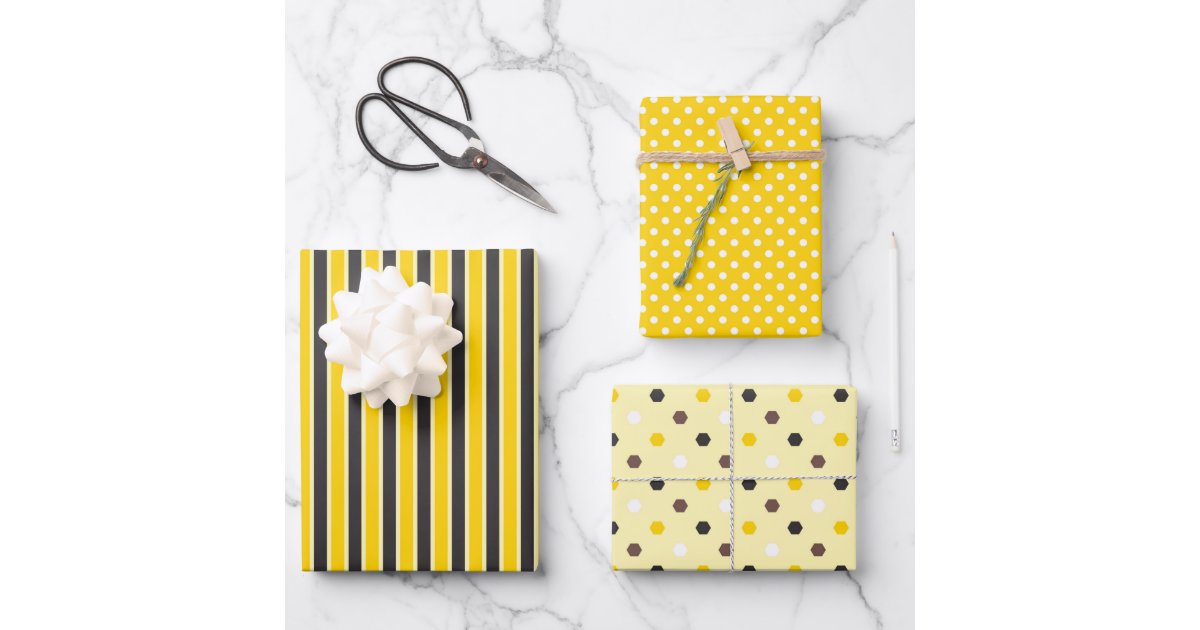 Bright Yellow Wrapping Paper Sheets | Zazzle
