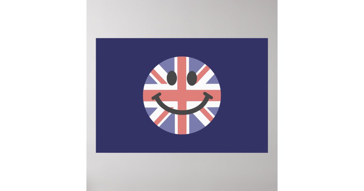 British Flag face Poster | Zazzle