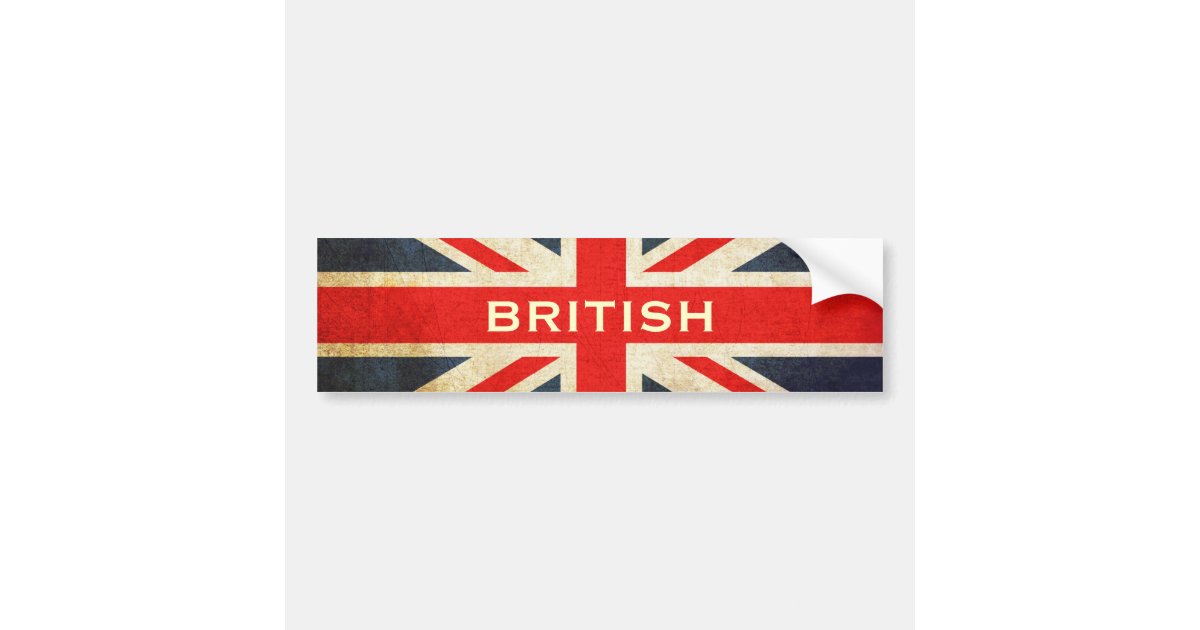 British Grunge Union Jack Bumper Sticker | Zazzle