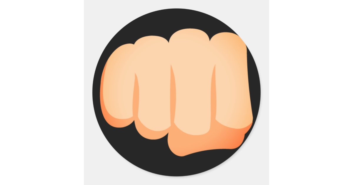 Bro Fist Emoji Classic Round Sticker | Zazzle