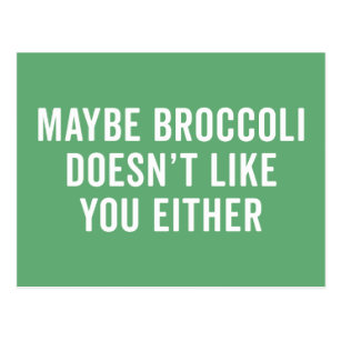 Funny Broccoli Postcards | Zazzle AU