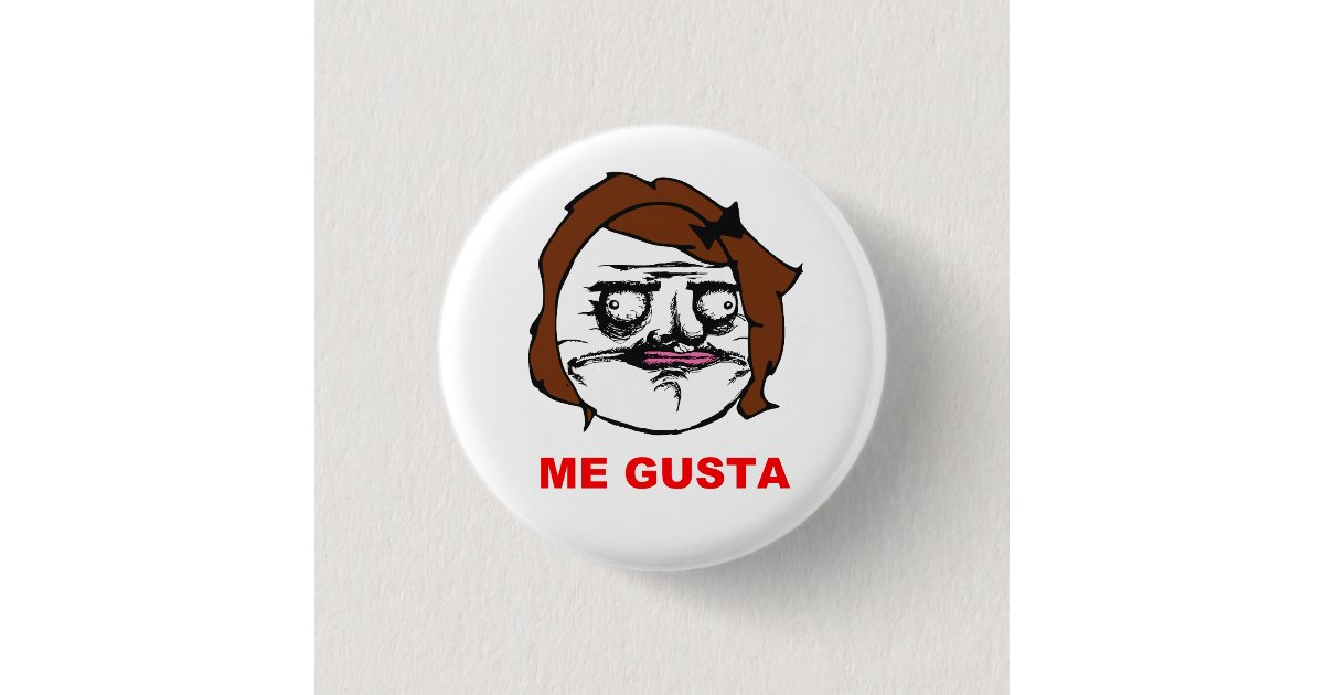 Brown Female Me Gusta Comic Rage Face Meme 3 Cm Round Badge | Zazzle