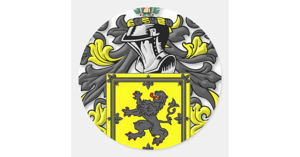 Buchanan Coat of Arms Classic Round Sticker | Zazzle