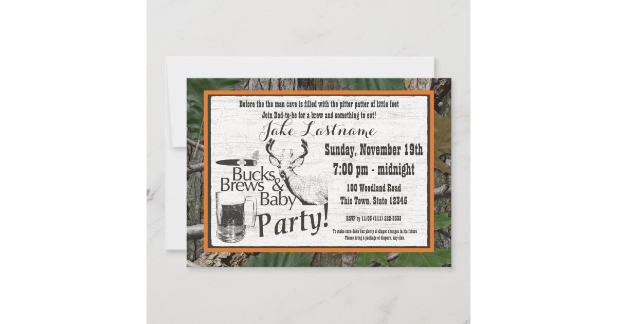 Bucks Beer and Baby Shower Invitation | Zazzle