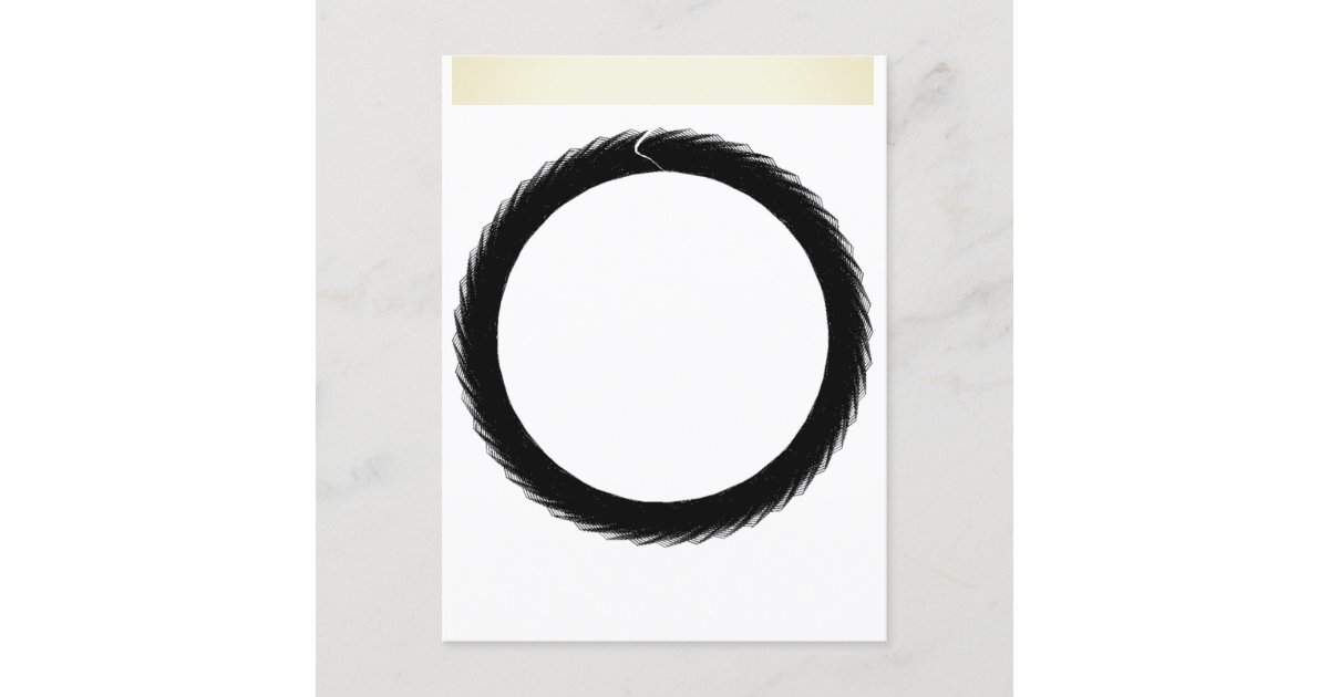 Buddhist Math Enso Circle, Postcard | Zazzle