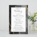 Budget Black Gold Agate Wedding Program | Zazzle
