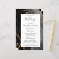 Budget Black Gold Agate Wedding Program | Zazzle