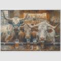 Bulls-Cows in a Western Saloon Decoupage Tissue Paper | Zazzle