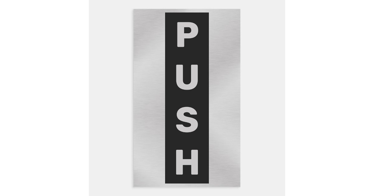 Business Entrance Exit Push Door Rectangular Sticker | Zazzle