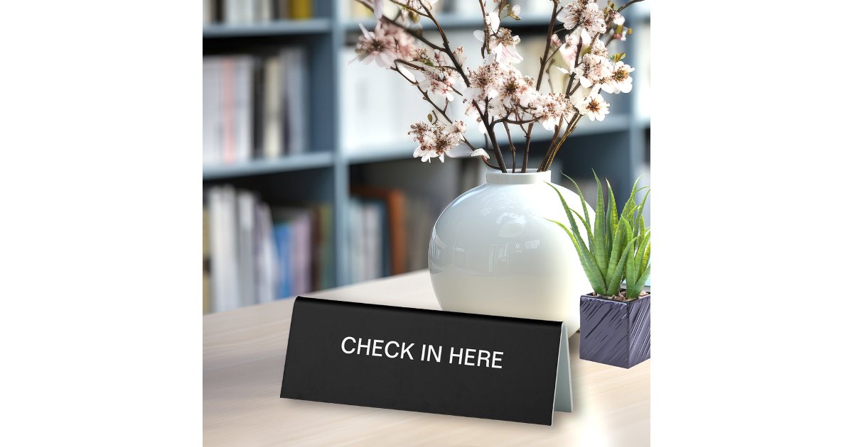 Business Office Waiting Room Check In Sign | Zazzle