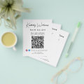 Business Signature Script QR Code Promotional Flyer | Zazzle