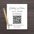 Business Signature Script QR Code Promotional Flyer | Zazzle