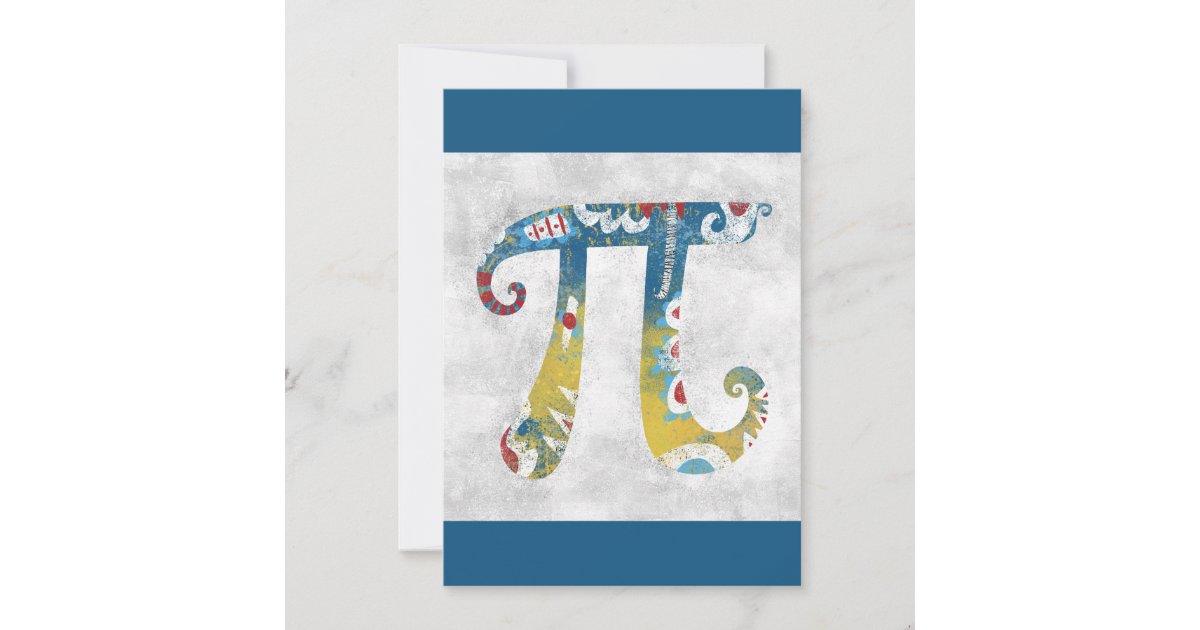 Busy Pi Symbol Greeting Card | Zazzle