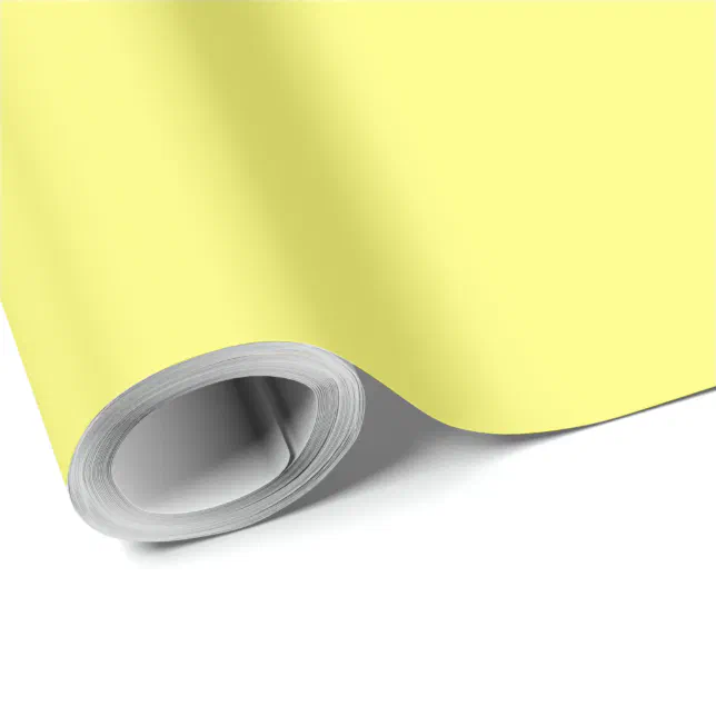 Butter Yellow Wrapping Paper | Zazzle