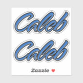 Caleb name blue sticker sticker sticker | Zazzle
