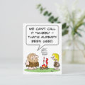 call wheel fire already used caveman postcard | Zazzle