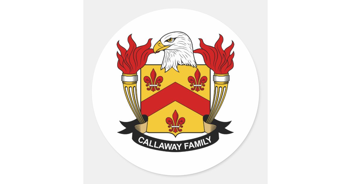 Callaway Family Crest Classic Round Sticker | Zazzle