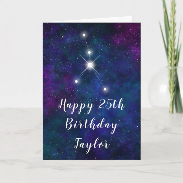 Cancer Zodiac Constellation Happy Birthday Card | Zazzle