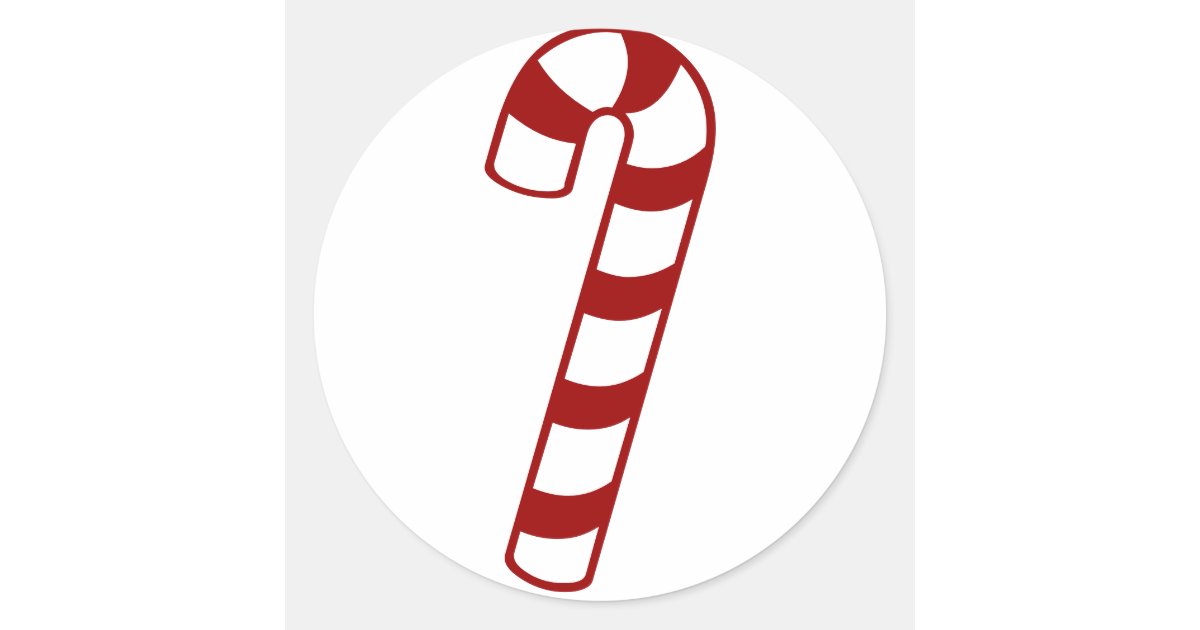 Candy Canes Classic Round Sticker | Zazzle