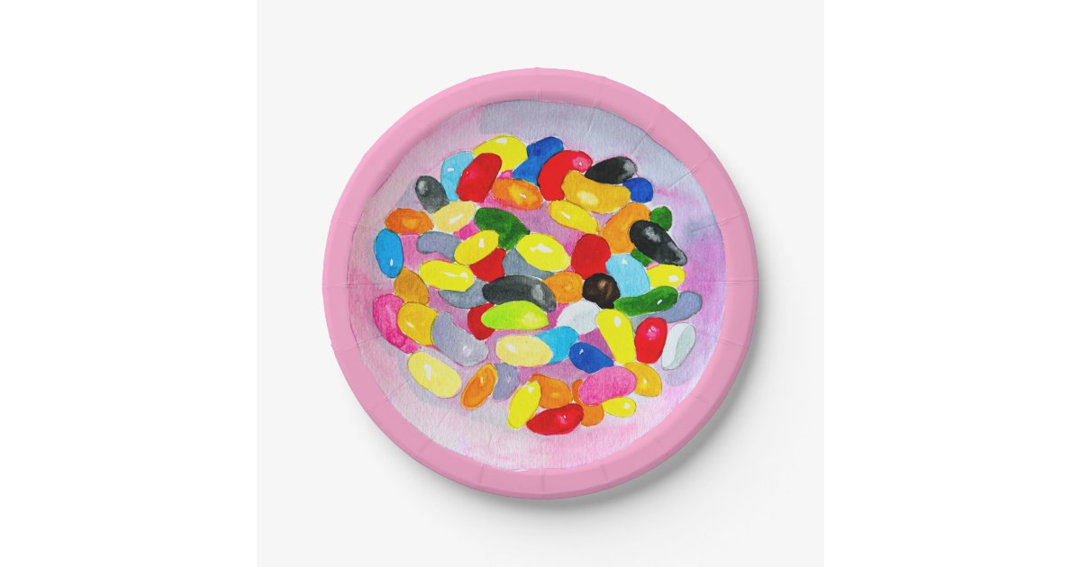 Candy colourful sweet jelly lollies paper plate | Zazzle