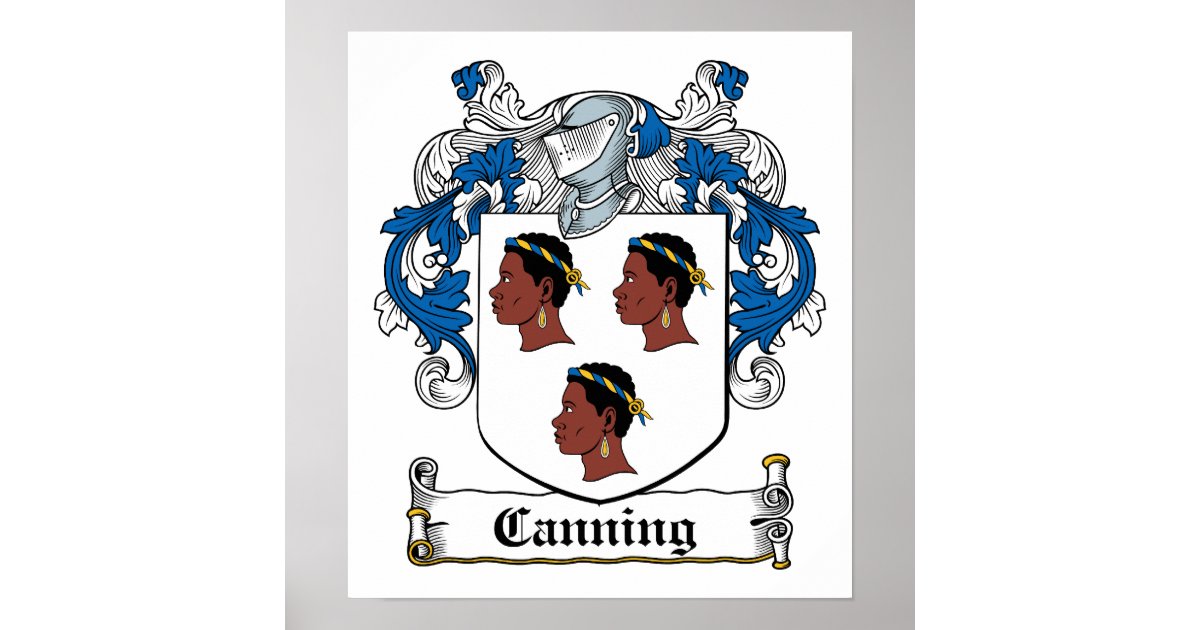 Canning Family Crest Poster | Zazzle