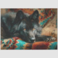 Canyon Night Black Wolf Portrait Tissue Paper | Zazzle