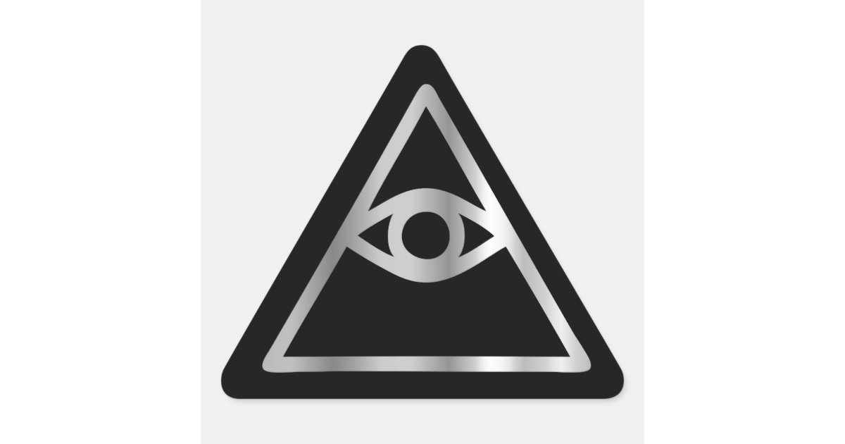 Cao dai Eye of Providence- Religious icon Triangle Sticker | Zazzle