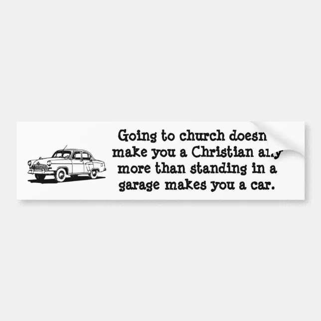 Car, Church Bumper Sticker | Zazzle