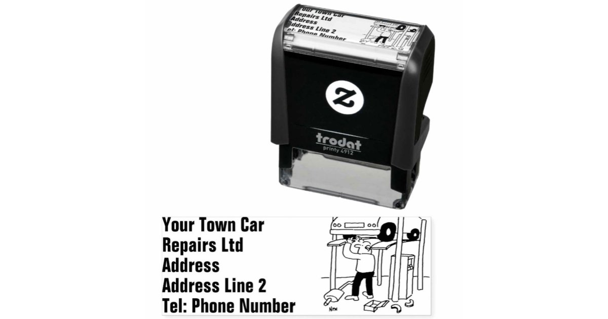 Car Repairs & Servicing Garage Self-inking Stamp | Zazzle