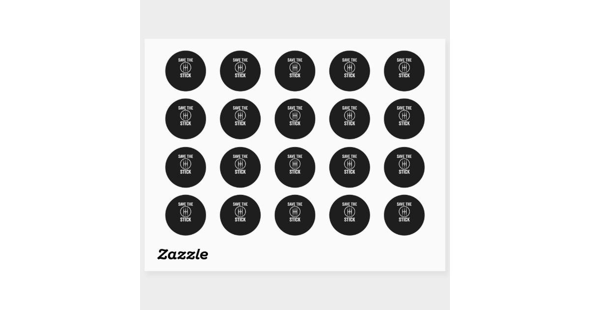 Car Tuning Save the Stick Classic Round Sticker | Zazzle