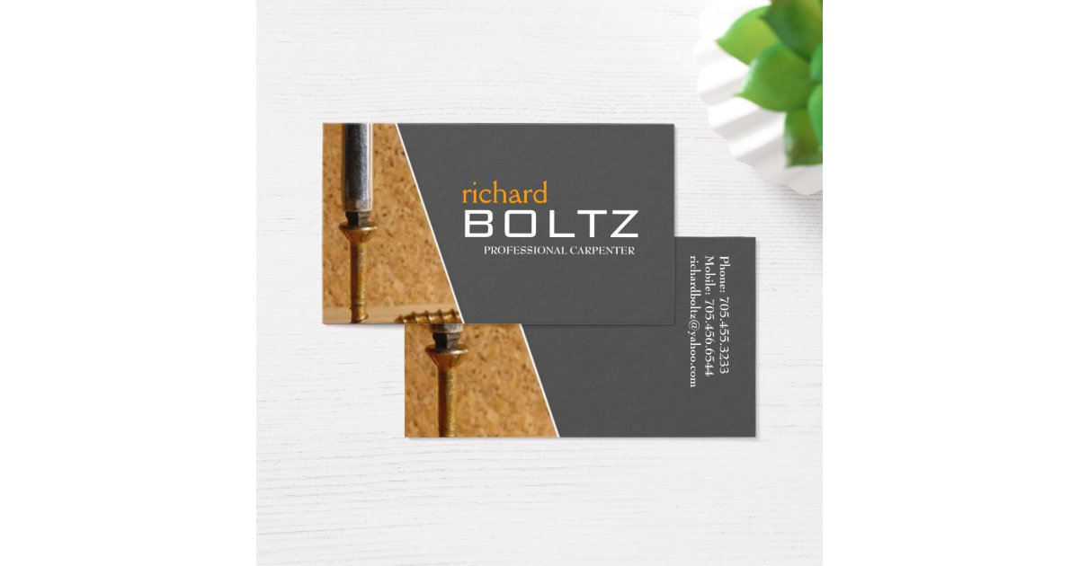 Carpenter - Business Cards | Zazzle