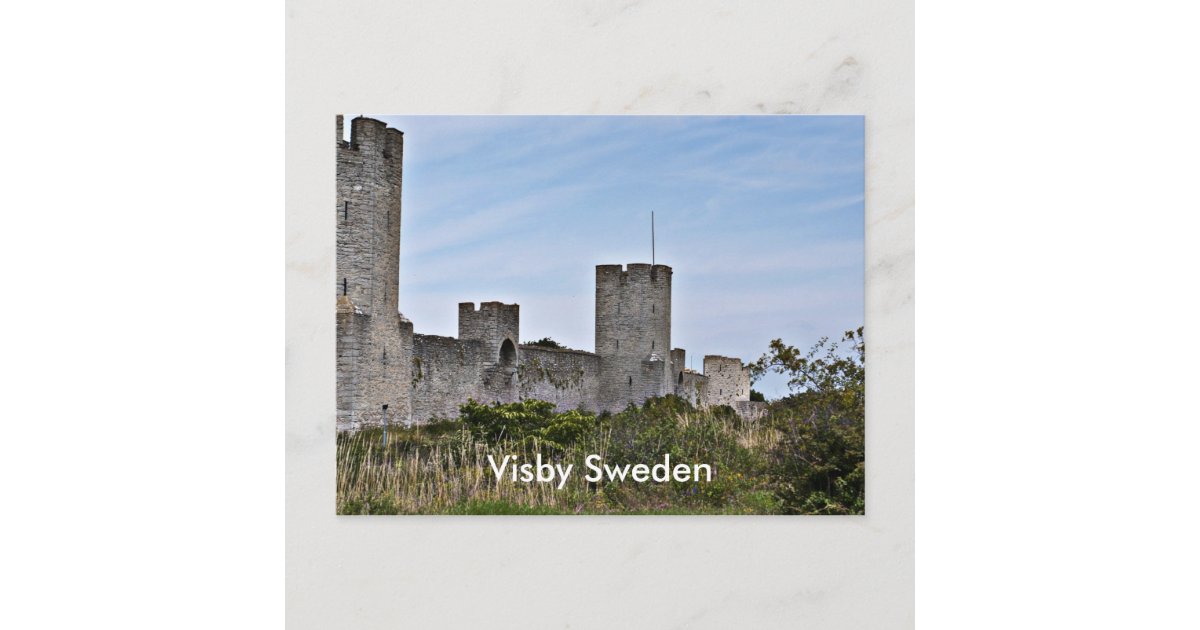 Castle in Visby, Visby Gotland Sweden Postcard | Zazzle