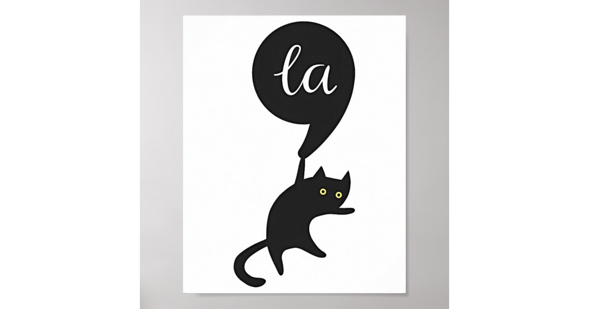Cat Comma La Kamala Harris For President 2024 Elec Poster | Zazzle