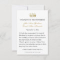 Catholic Wedding Prayer Card with cross and rings | Zazzle