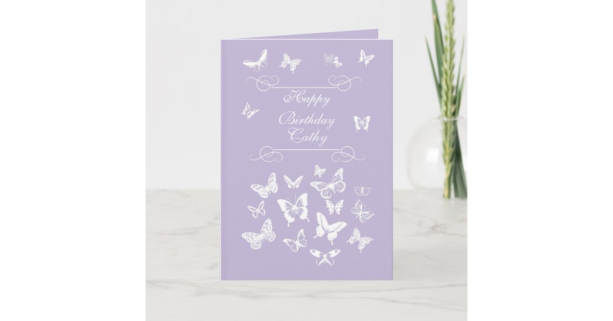 Cathy Butterflies Happy Birthday Irish Blessing Card | Zazzle