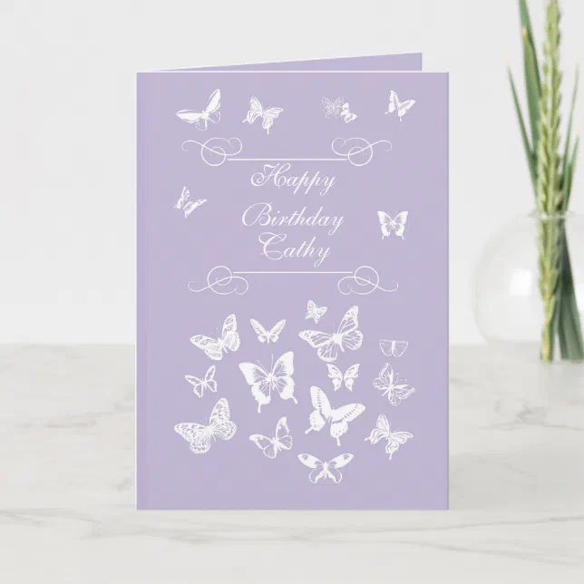 Cathy Butterflies Happy Birthday Irish Blessing Card | Zazzle