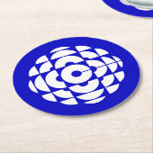 CBC 1986 Logo Blue Poster Round Paper Coaster | Zazzle
