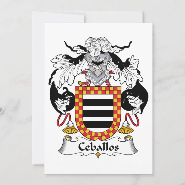 Ceballos Family Crest | Zazzle