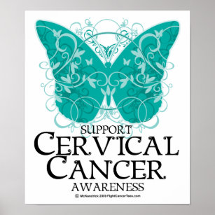 Support Cervical Cancer Awareness Posters & Photo Prints | Zazzle AU