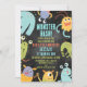 Chalkboard Colorful Monsters 1st Birthday Invitation | Zazzle