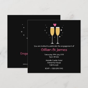 Champagne Toast Engagement Party Invitation | Zazzle